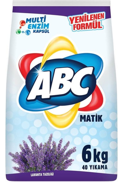 Abc Matik 6 kg Lavanta-Renkli ve Beyaz Abc Matik 6 kg Lavanta-Renkli ve Beyaz