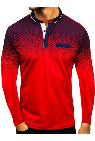 Erkek Uzun Kollu Yeni Sonbahar Kış Polo Üstler