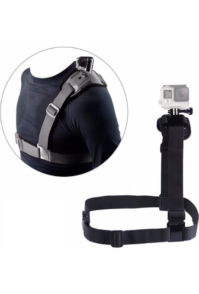 Gplus GP199 Gopro Hero 10 Eken H9R Sjcam SJ4000 M10 Xiaomi Yi Aksiyon Kamera Uyumlu Kalın Omuz Bağlantı Kemeri Chest Belt Shoulder Strap Gplus GP199 Gopro Hero 10 Eken H9R Sjcam SJ4000 M10 Xiaomi Yi Aksiyon Kamera Uyumlu Kalın Omuz Bağlantı Kemeri Chest Belt Shoulder Strap