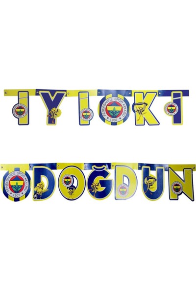 Organizasyon Pazarı Fenerbahçe Temalı Iyi Ki Doğdun Yazı Hareketli Banner 2 mt Organizasyon Pazarı Fenerbahçe Temalı Iyi Ki Doğdun Yazı Hareketli Banner 2 mt