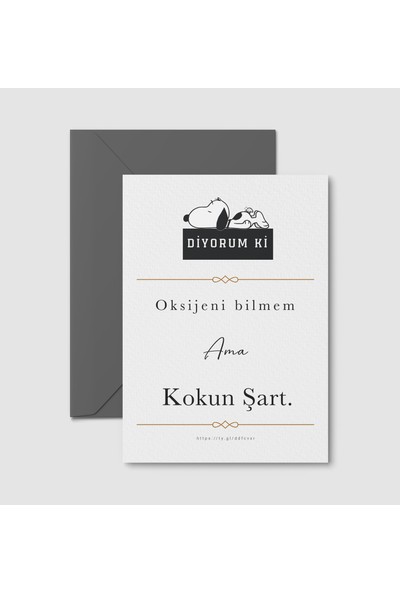 Hrs Hrs diyorum Ki Kartpostal Tebrik Kartı & Zarf