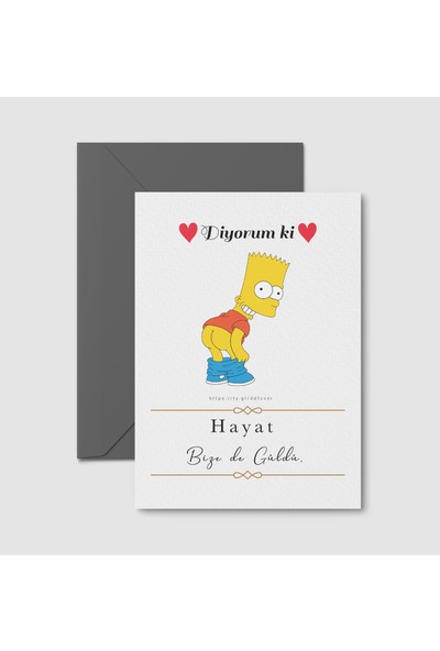 Hrs Hrs diyorum Ki Kartpostal Tebrik Kartı & Zarf