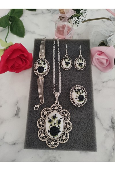 Adil Store Brezilya Nakış Işlemeli ( Rokoko ) Kolye Set Adil Store Brezilya Nakış Işlemeli ( Rokoko ) Kolye Set