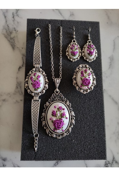 Adil Store Brezilya Nakış Işlemeli ( Rokoko ) Kolye Set Adil Store Brezilya Nakış Işlemeli ( Rokoko ) Kolye Set