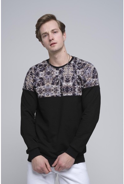 Oksit Callisto Slim Fit Dijital Baskı Detaylı Bisiklet Yaka Erkek Sweatshirt Oksit Callisto Slim Fit Dijital Baskı Detaylı Bisiklet Yaka Erkek Sweatshirt