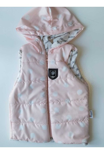 Hippıl Baby Kapüşonlu Bebek Yelek Pembe Hippıl Baby Kapüşonlu Bebek Yelek Pembe