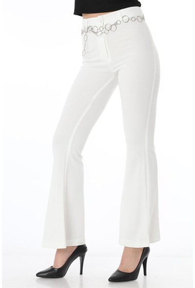 Ag Woman Zincir Kemerli Ispanyol Paça Pantolon