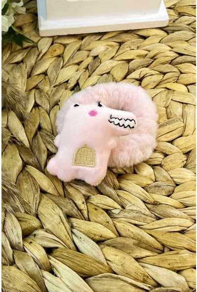 Şubu Tasarım Peluş Figürlü Lastik Toka Pembe SBT152 Şubu Tasarım Peluş Figürlü Lastik Toka Pembe SBT152