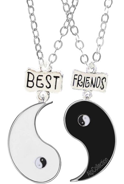 Alp Collection Ying Yang Denge Zincirli Best Friends Bff Ikili Kolye Takı Alp Collection Ying Yang Denge Zincirli Best Friends Bff Ikili Kolye Takı