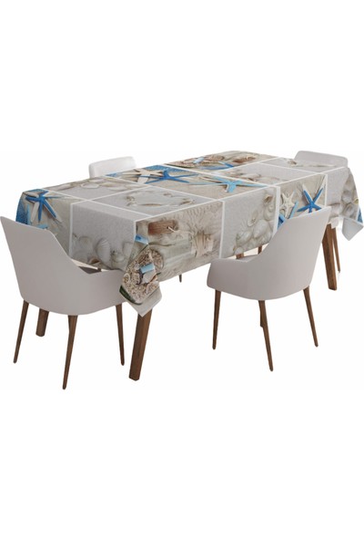 Sister Home Design Kumsalda Deniz Kabukları Leke Tutmaz Masa Örtüsü 140 x 180 Sister Home Design Kumsalda Deniz Kabukları Leke Tutmaz Masa Örtüsü 140 x 180