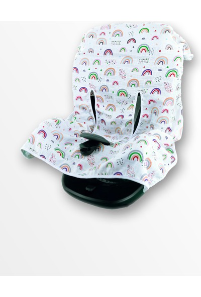 Ponçikya Organik Pamuk Müslin Oto Koltuğu Kılıfı - Kırmızı Gökkuşağı Ponçikya Organik Pamuk Müslin Oto Koltuğu Kılıfı - Kırmızı Gökkuşağı