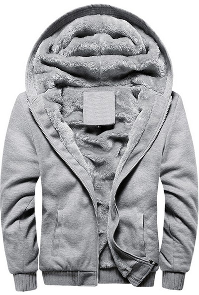 Palyshery Erkek Polar Ceket Kalın Kapşonlu Düz Kaban (Yurt Dışından) Palyshery Erkek Polar Ceket Kalın Kapşonlu Düz Kaban (Yurt Dışından)