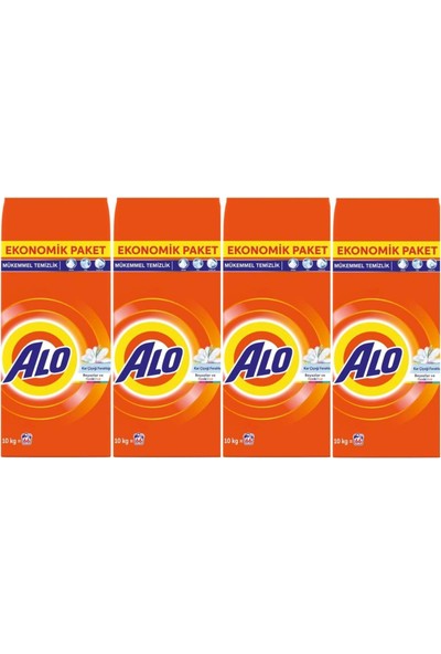 Alo Matik Toz Çamaşır Deterjanı 40KG Beyazlar ve Renkliler (4PK*10KG) (264 Yıkama) Alo Matik Toz Çamaşır Deterjanı 40KG Beyazlar ve Renkliler (4PK*10KG) (264 Yıkama)