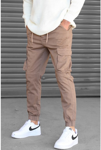 Madmext Erkek Vizon Slim Fit Kargo Cep Pantolon 5695 Madmext Erkek Vizon Slim Fit Kargo Cep Pantolon 5695
