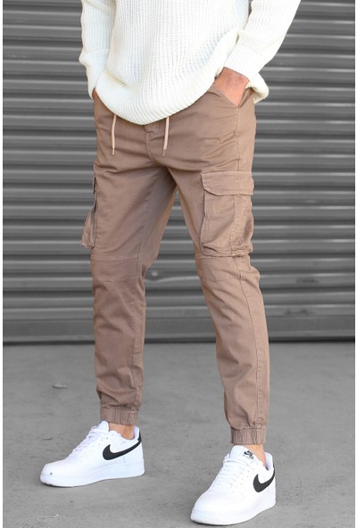 Madmext Erkek Vizon Slim Fit Kargo Cep Pantolon 5695 Madmext Erkek Vizon Slim Fit Kargo Cep Pantolon 5695
