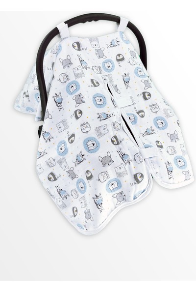 Ponçikya Içi Pikeli Müslin Puset Örtüsü - Aslanlar