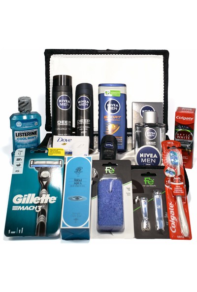 Adenz Damat Bakım Seti - Tıraş Seti - Çeyiz Nişan Söz Bohça Sandık Seti ADY12