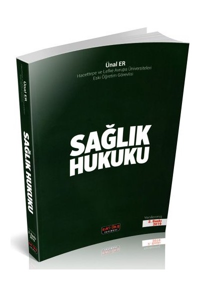 Savaş Yayınevi Sağlık Hukuku - Ünal Er