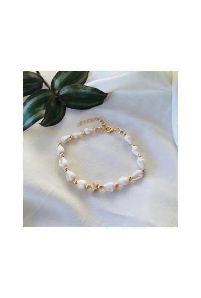 Pearl Beads Deniz Kabuklu Yıldızlı Halhal Pearl Beads Deniz Kabuklu Yıldızlı Halhal