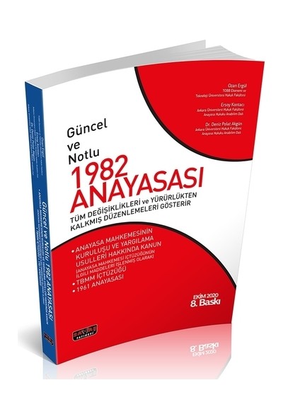 Güncel ve Notlu 1982 Anayasası 2020 - Ozan Ergül Güncel ve Notlu 1982 Anayasası 2020 - Ozan Ergül