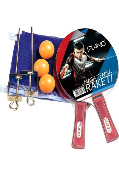 Piano Masa Tenisi Raket Seti RKT-7303 Fileli Piano Masa Tenisi Raket Seti RKT-7303 Fileli