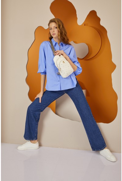 Pierre Cardin Beyaz Monogram Kadın Bel Çantası 05PO22Y1535-MN By