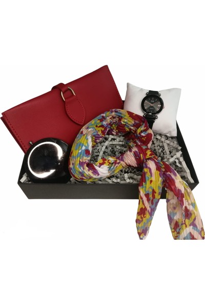 Barse Collection Barsecollection Kadın Saat Cüzdan Fular Makyaj Aynası Hediyelik Set Barse Collection Barsecollection Kadın Saat Cüzdan Fular Makyaj Aynası Hediyelik Set