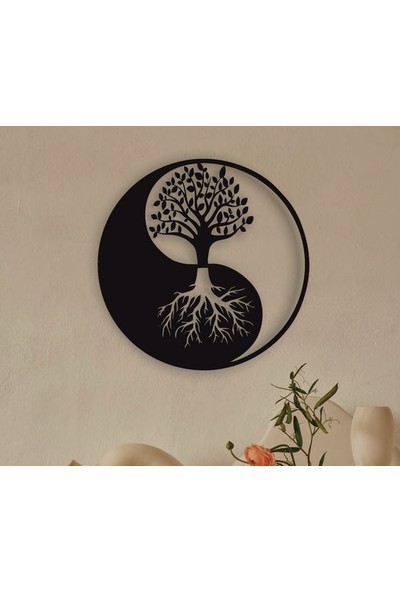 Diken Ying Yang Hayat Ağacı Ahşap Tablo Diken Ying Yang Hayat Ağacı Ahşap Tablo