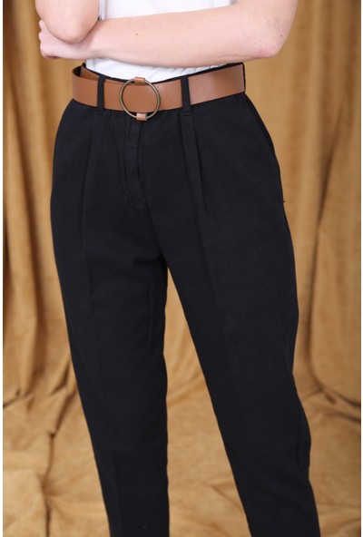 Trender 2198 Kadın Kanvas Pantolon Siyah