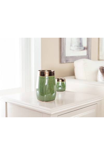 Madame Coco Tifani Küçük Vazo - Yeşil