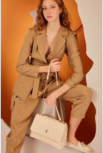 Pierre Cardin Bej Kadın Çapraz Çanta 05PO22Y1611LSAK Bj