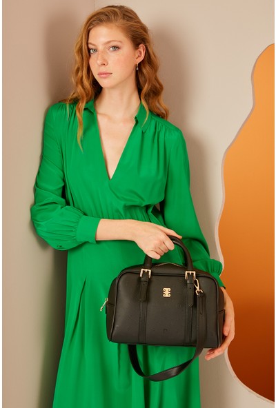 Pierre Cardin Print Siyah Kadın Omuz Çantası 05PO22Y1557-P S