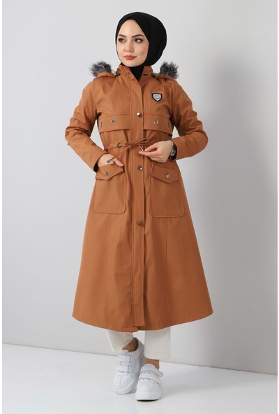 Moda Mihram Kuşgözü Detaylı Mont Taba Moda Mihram Kuşgözü Detaylı Mont Taba