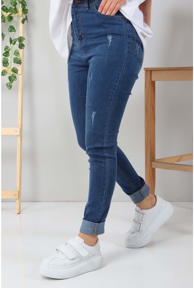 Moda Mihram Klasik Jean Pantolon Koyu Kot Moda Mihram Klasik Jean Pantolon Koyu Kot