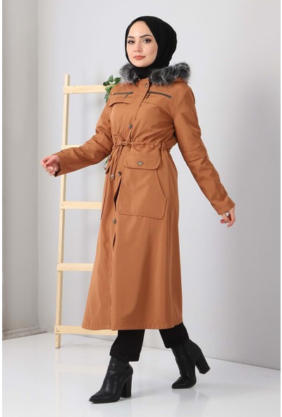 Moda Mihram Fermuar Detaylı Mont Taba Moda Mihram Fermuar Detaylı Mont Taba