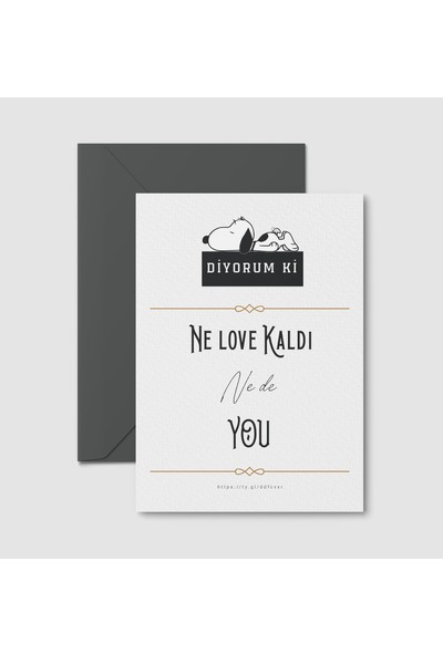Hrs diyorum Ki Kartpostal Tebrik Kartı Zarf