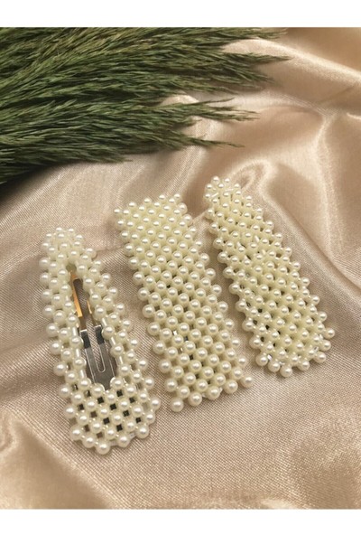 Çelik Online Kadın Toka Üçlü Çıtçıt Inci Toka