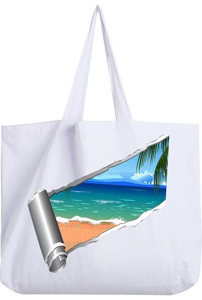 Süsslüdüşler Yaza Merhaba Plaj Çantası Süsslüdüşler Yaza Merhaba Plaj Çantası