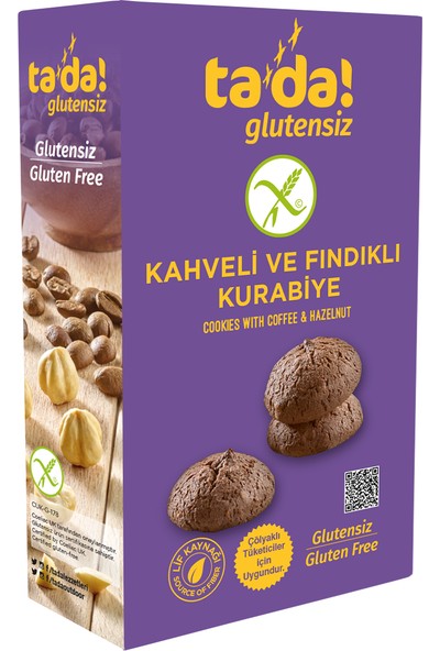 Tada Glutensiz Kahveli Fındıklı Kurabiye 75 G 5'li Paket