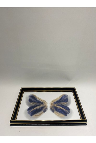 Homelet Desenli Dekoratif Dikdörtgen Camlı Tepsi 45 x 32 cm