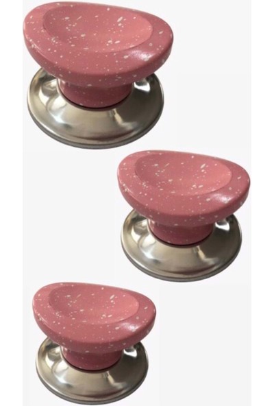 Doğuş Mutfak 3 Adet Tencere Tava Tepesi Pembe Doğuş Mutfak 3 Adet Tencere Tava Tepesi Pembe