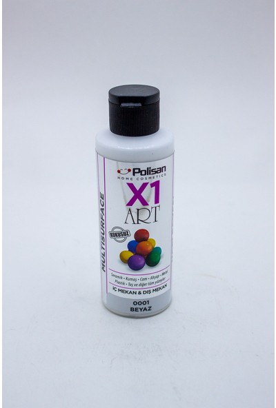 Polisan X1 Art Multisurface Akrilik Hobi Boyası 120M ml Beyaz Polisan X1 Art Multisurface Akrilik Hobi Boyası 120M ml Beyaz