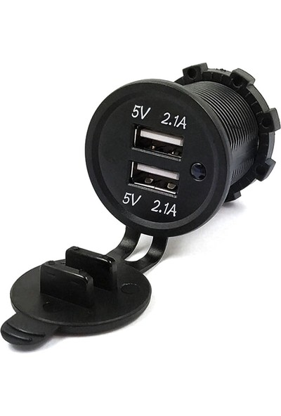 Knmaster Evrensel Marin Tipi Ledli Çift USB ve Çift Hızlı Şarjlı Soket Knmaster Evrensel Marin Tipi Ledli Çift USB ve Çift Hızlı Şarjlı Soket