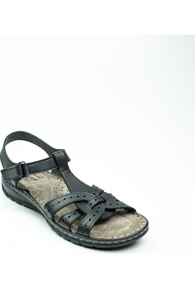 Polaris 158589 Siyah Kadın Comfort Sandalet