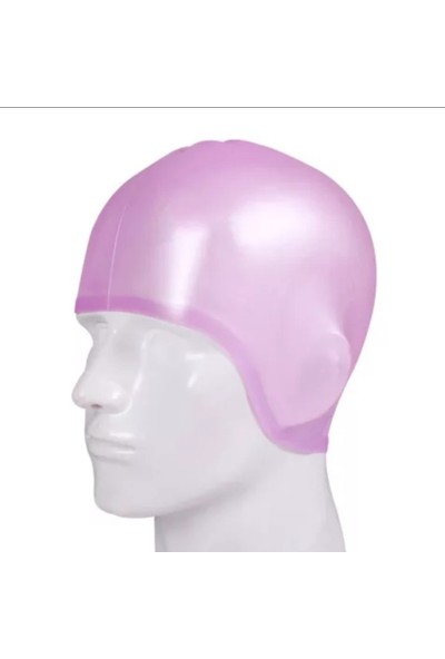 Yüzücü Bonesi Silikon Kulaklı Pembe Yüzücü Bonesi Yüzücü Bonesi Silikon Kulaklı Pembe Yüzücü Bonesi