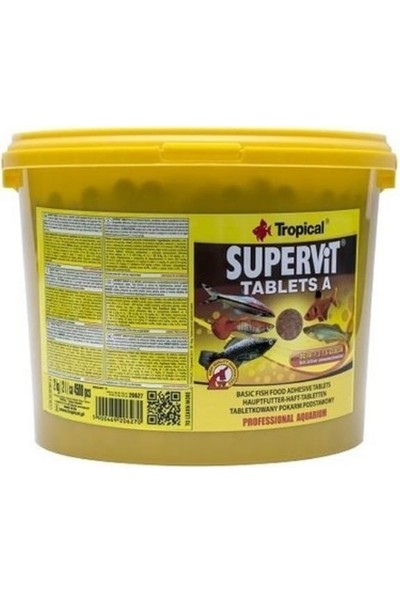 1000 Adet Tropical Süpervit A Tablets Kovadan Bölme Tablet Balık Yemi 1000 Adet Tropical Süpervit A Tablets Kovadan Bölme Tablet Balık Yemi