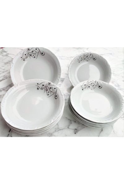 Kurtbey Mutfak Yemek Takımı Yakamoz Sofralık 19 - 16 cm