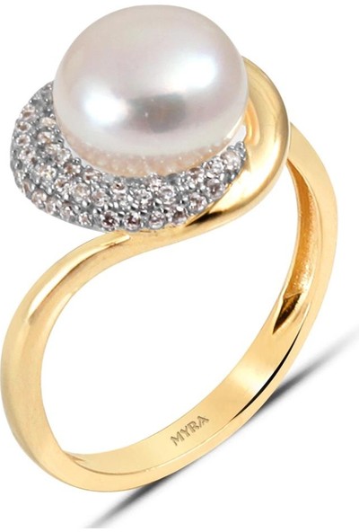 Myra Gold Estetik Model Altın Inci Yüzük Myra Gold Estetik Model Altın Inci Yüzük
