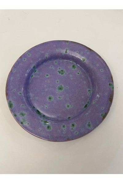 Belisama Talisman El Yapımı Sanatsal Sırlı 22CM Çapında Seramik Tabak SR1103