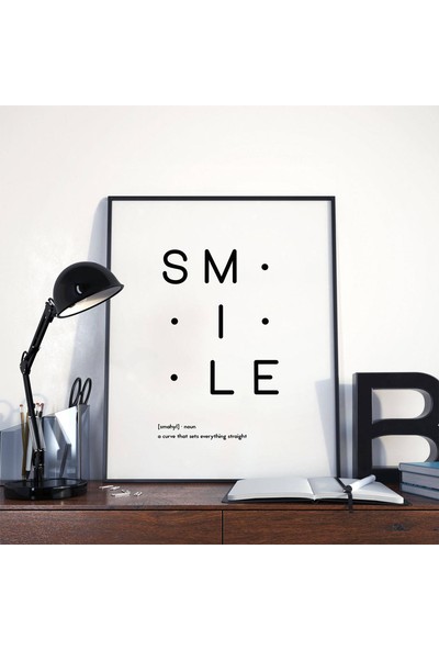 Posterist Smile Gülümsemek Çerçeveli Duvar Tablosu Posterist Smile Gülümsemek Çerçeveli Duvar Tablosu